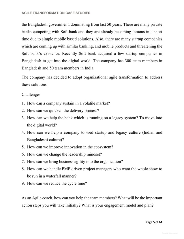 Agile Transformation Case Studies | PDF