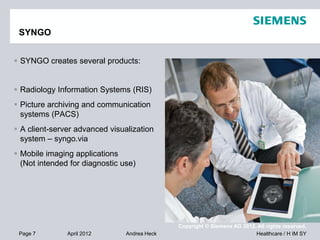 Agile Transition at Siemens Healthcare Syngo. XP2012 Presentation. | PDF