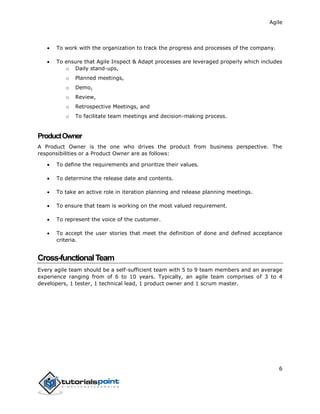 Agile tutorial | PDF