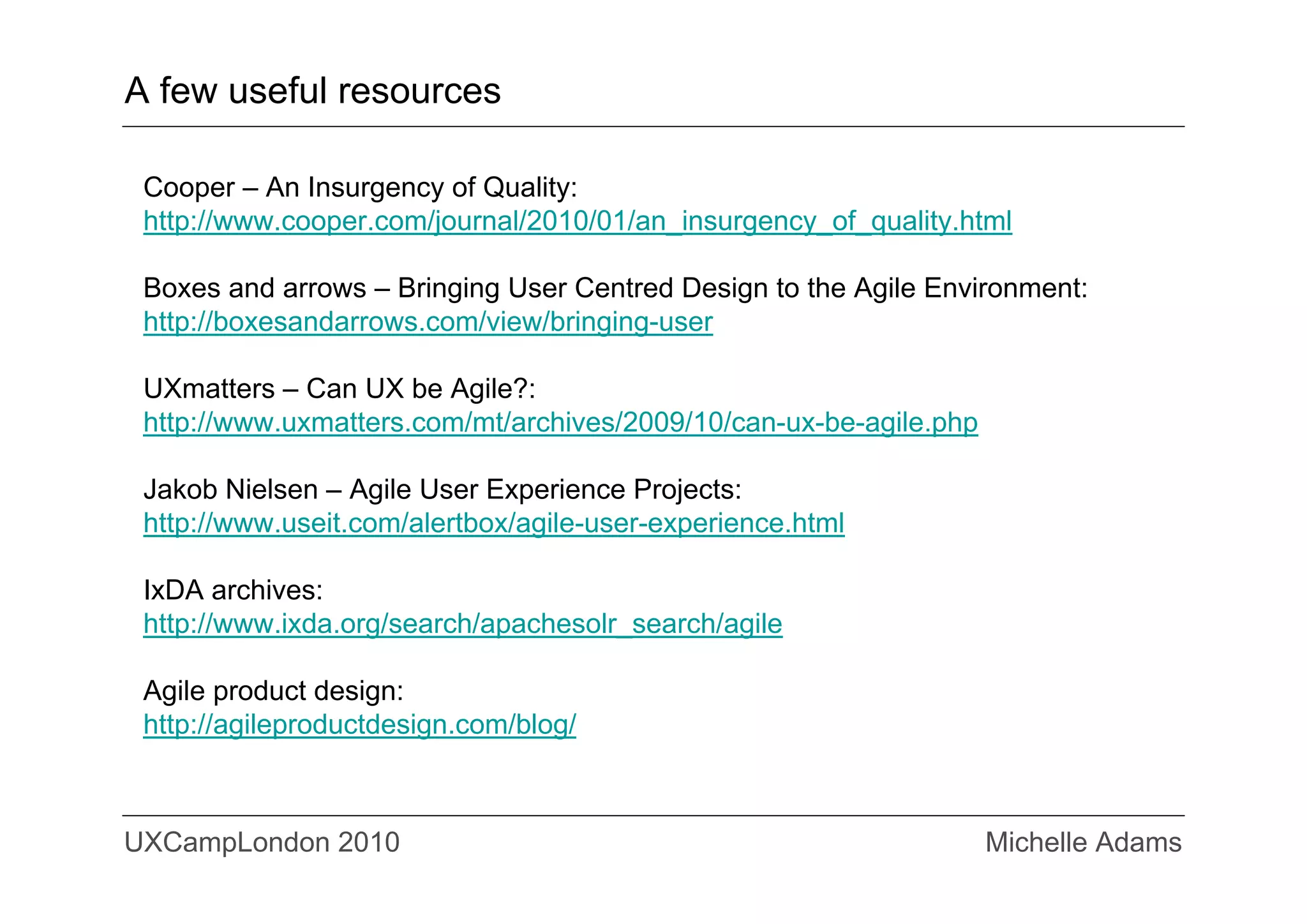 Agile & User Experience | PDF