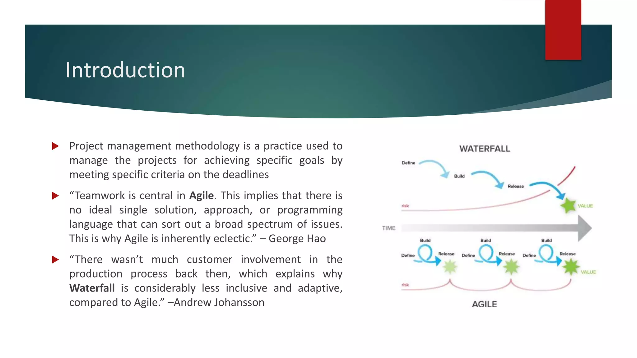 Agile versus waterfall | PPTX