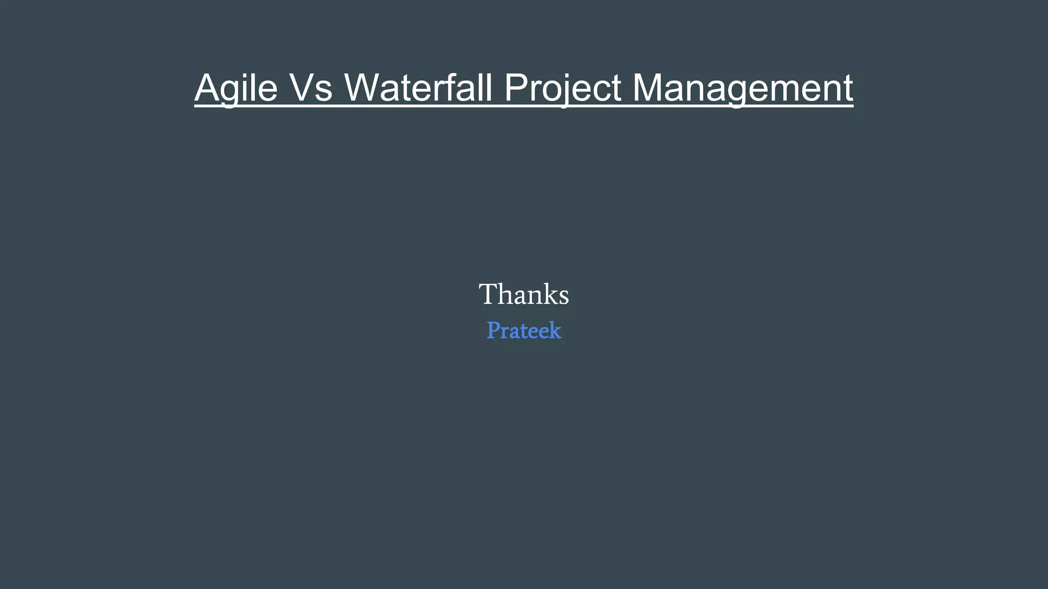Agile vs Waterfall Project Management Presentation | PPTX