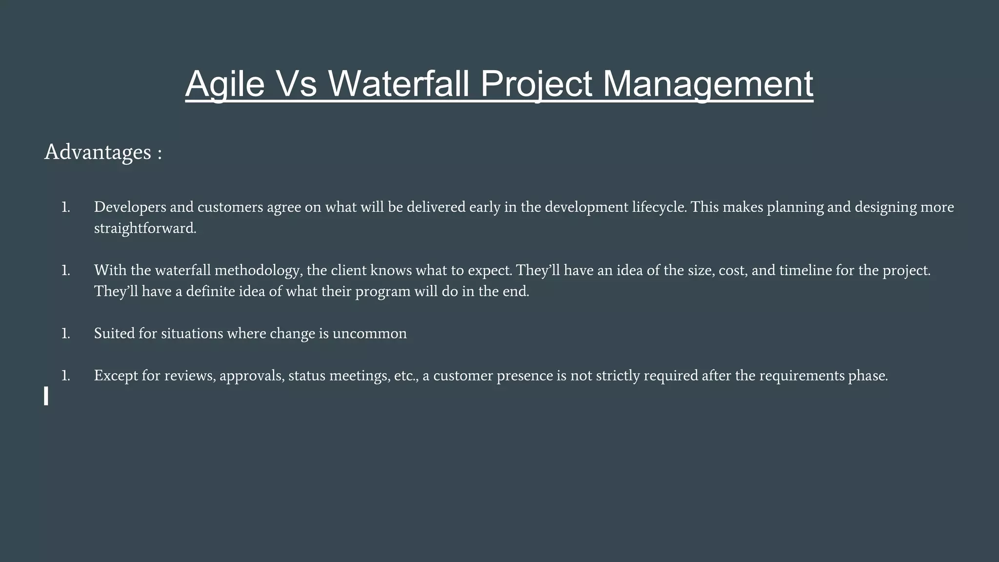 Agile vs Waterfall Project Management Presentation | PPTX