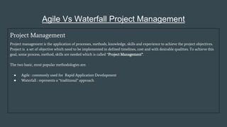 Agile vs Waterfall Project Management Presentation | PPTX