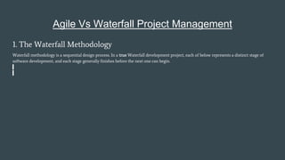 Agile vs Waterfall Project Management Presentation | PPTX