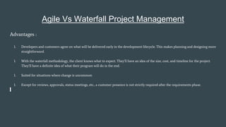 Agile vs Waterfall Project Management Presentation | PPTX