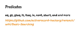 ransack, ransack, ransack | PPT