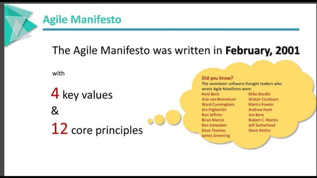 Agile way of working, manifesto, frame works, roles, way of working ...
