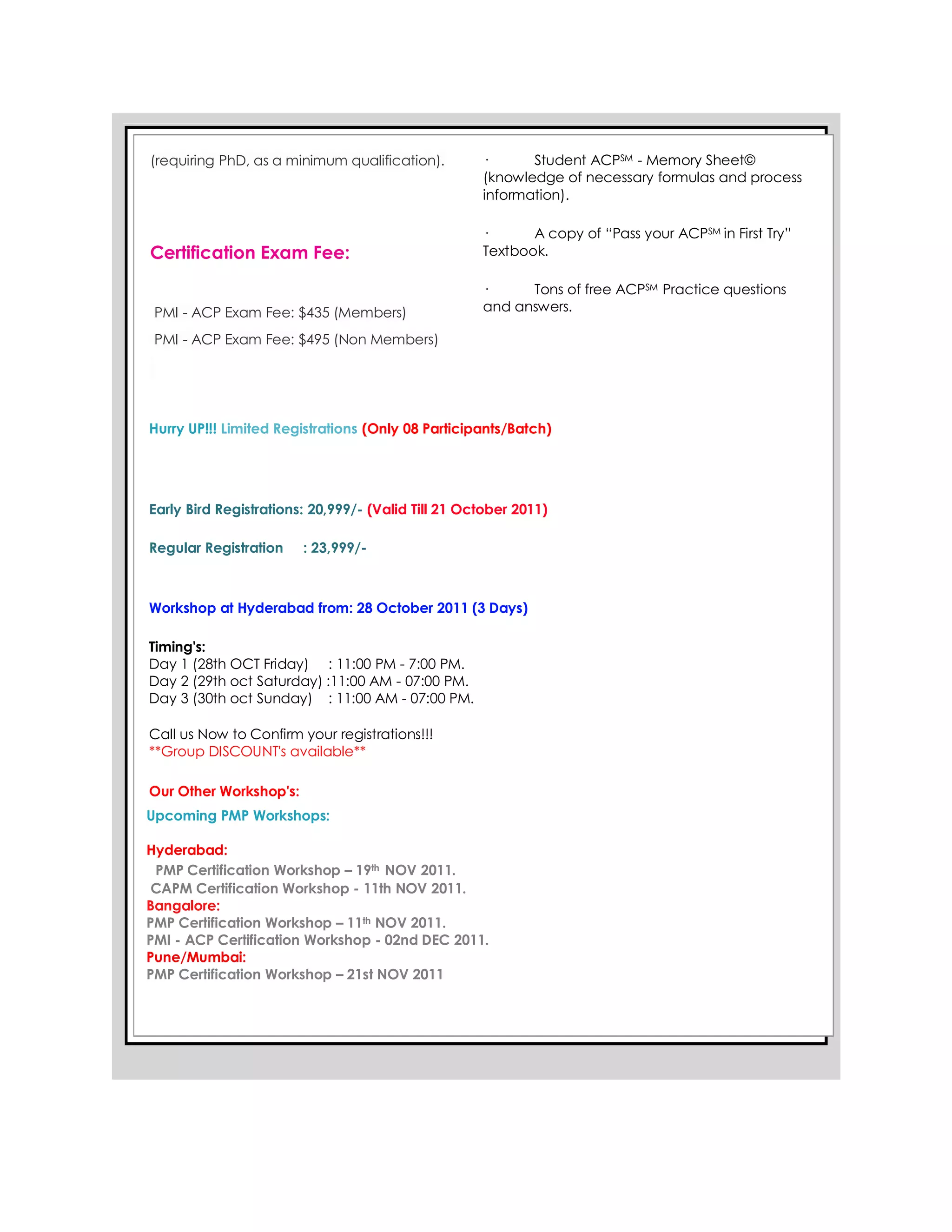 Agile workshop | PDF