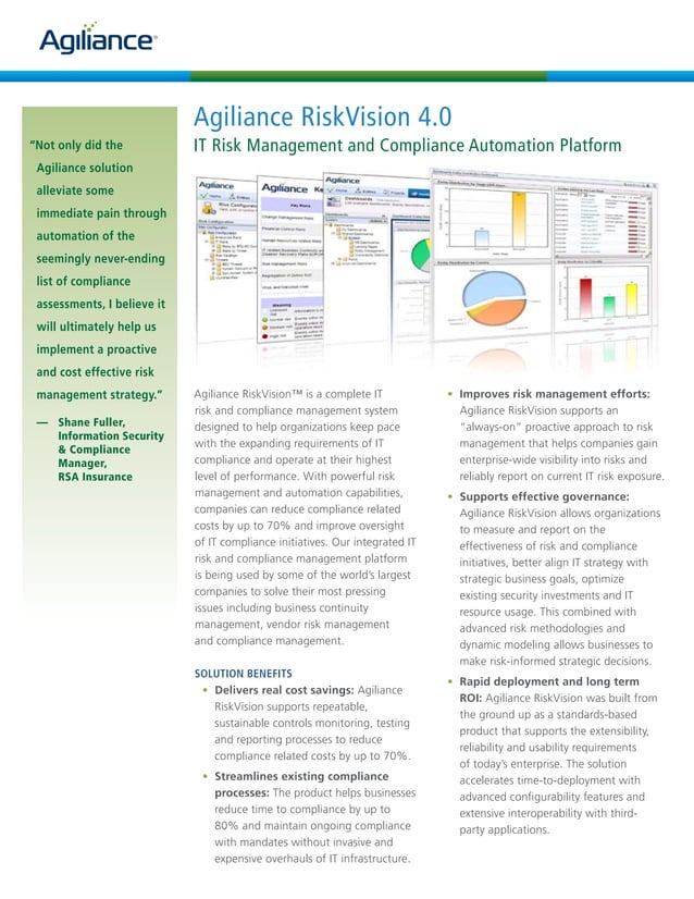 Agiliance Risk Vision | PDF