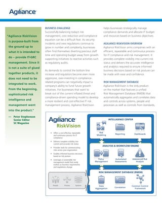 Agiliance Risk Vision | PDF