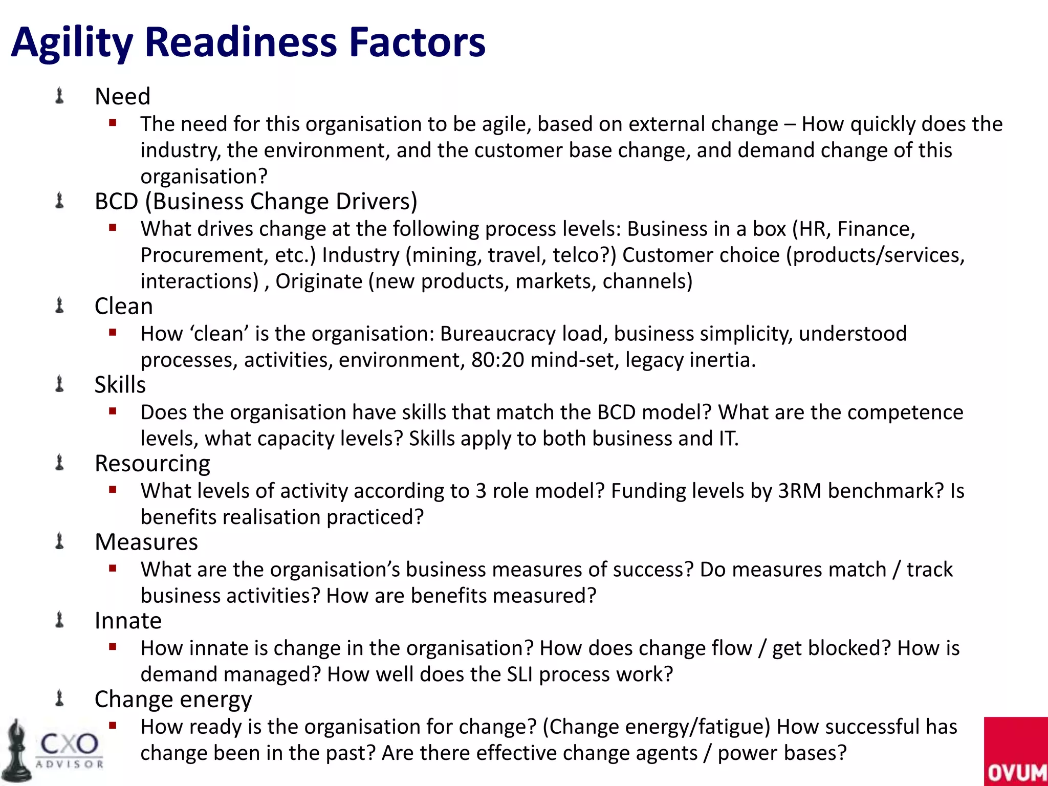Customisable Agile readiness assessment | PPTX