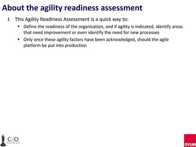 Customisable Agile readiness assessment | PPT