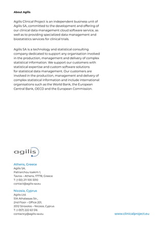 Agilis Clinical Project Brochure | PDF