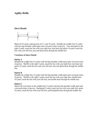Agility Drills Long List | PDF