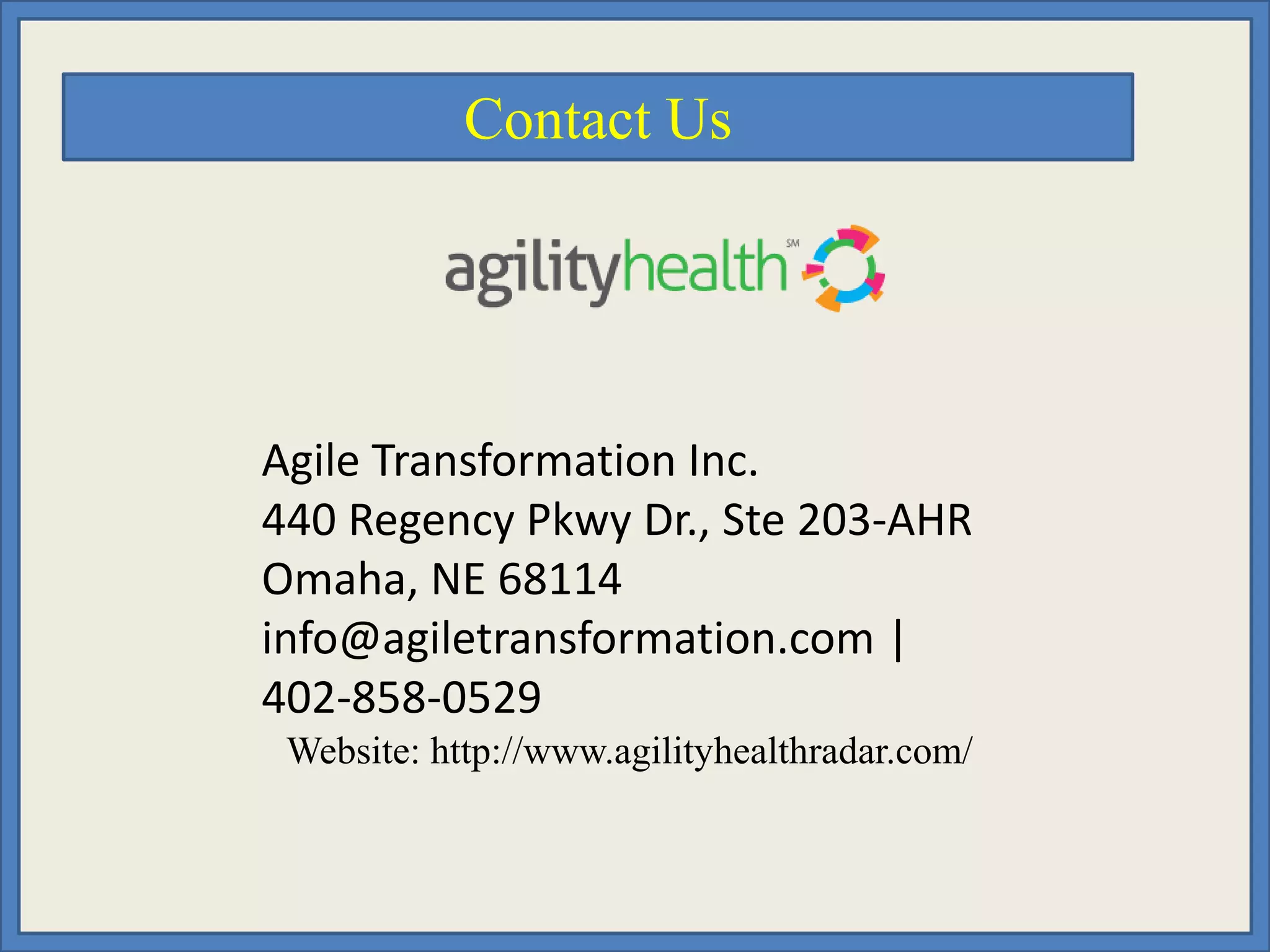 Agility health radar | PPT