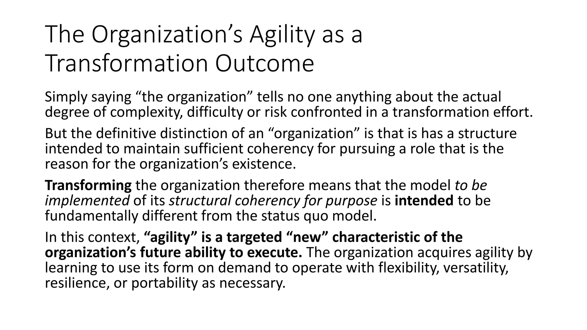 Agility, Transformation, and Scale demystified | PPT