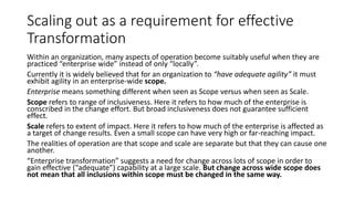 Agility, Transformation, and Scale demystified | PPT