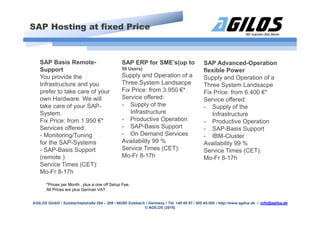 AGILOS GmbH - Custom Made SAP Outsourcing and Hosting | PDF ...