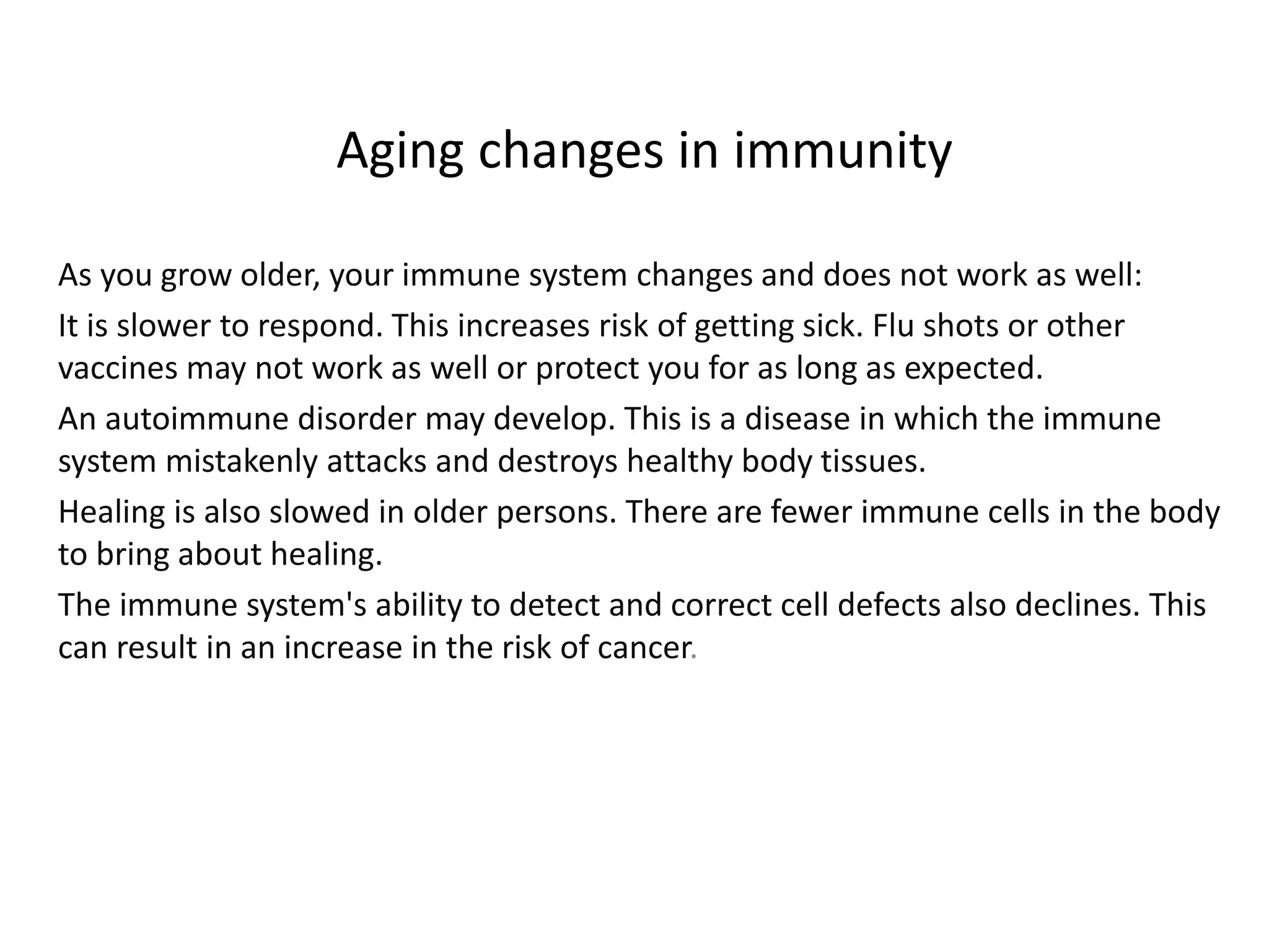 Aging and immune system | PPTX