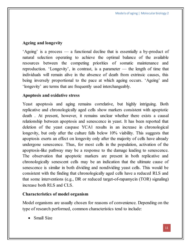 Aging and model of aging | PDF