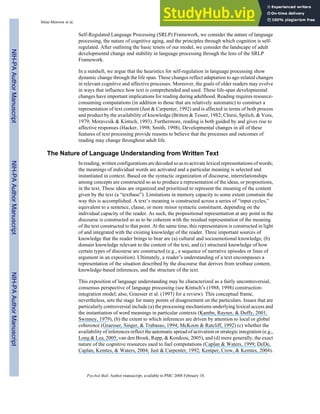 Aging And Self-Regulated Language Processing | PDF