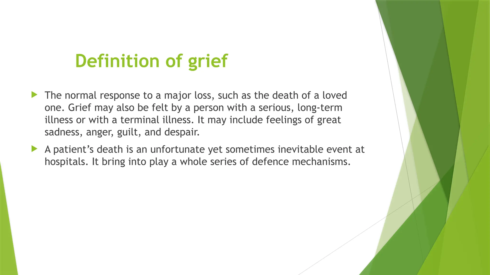 Aging death and bereavement for nursing students | PPT