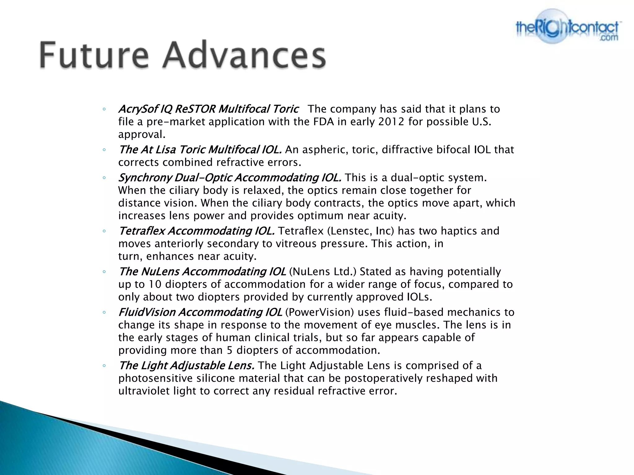 The Right Contact | PPTX | Eye and Vision Conditions | Diseases and ...