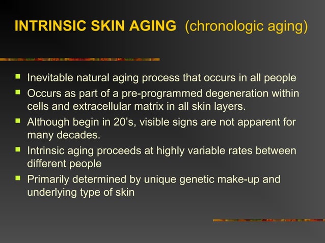 Aging face ppt | PPT | Skin and Dermatology | Diseases and Conditions