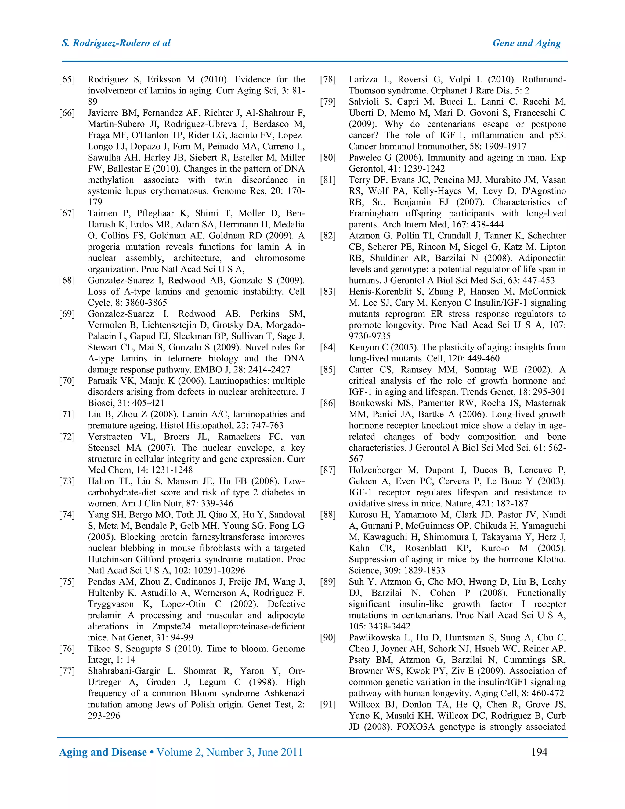 Aging genetics and aging | PDF