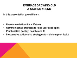 Aging Gracefully | PDF