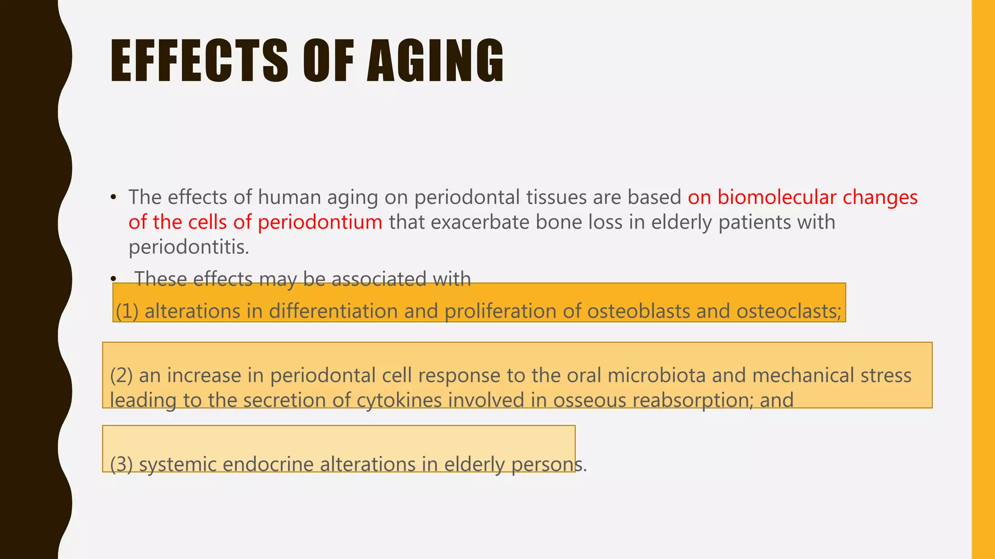 Aging in periodontium | PPTX