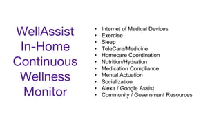 Aging in Place Supported by Continuous Wellness Monitoring | PPTX