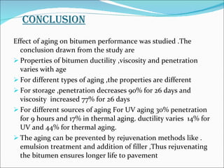 Aging of bitumen | PPT