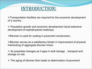 Aging of bitumen | PPT