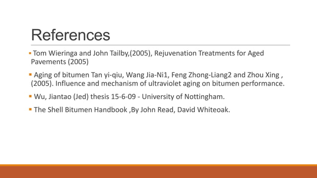 Aging of bitumen | PPTX | Chemistry | Science