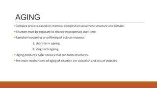 Aging of bitumen | PPTX