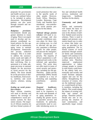 Aging population challenges in africa distribution | PDF