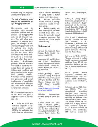 Aging population challenges in africa distribution | PDF