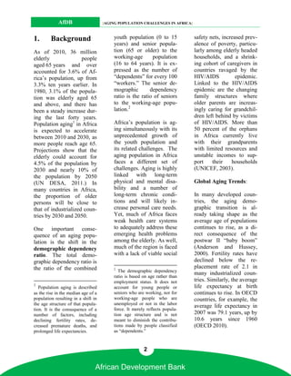 Aging population challenges in africa distribution | PDF
