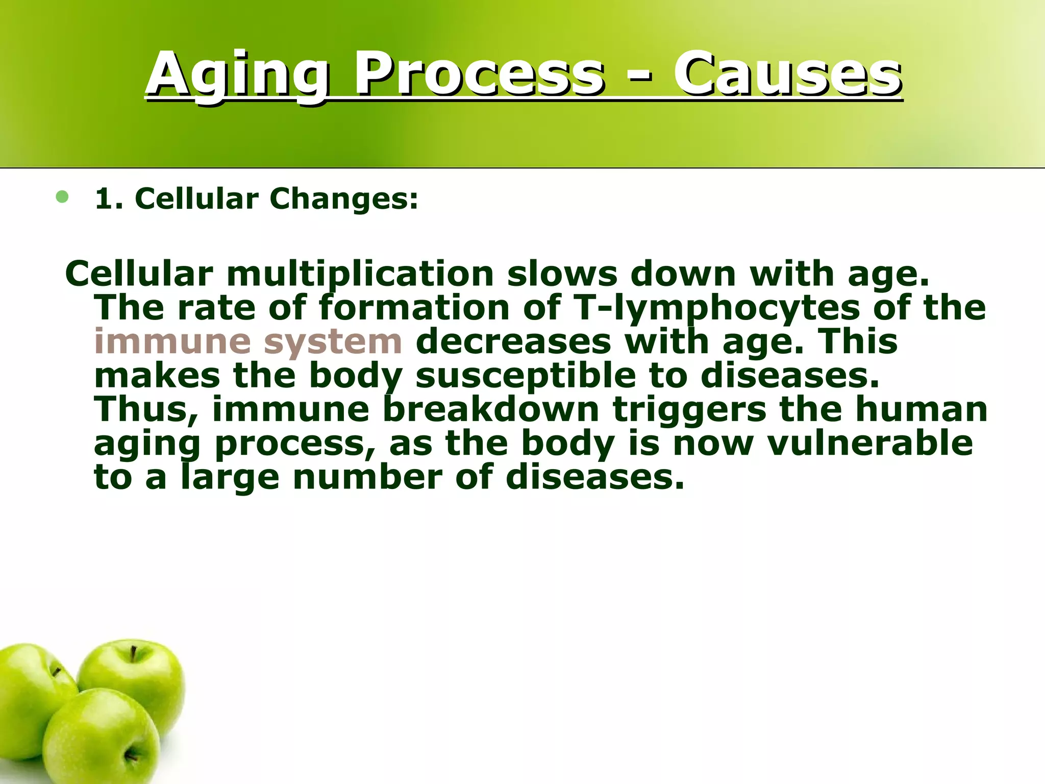 Aging powerpoint | PPT | Skin and Dermatology | Diseases and Conditions
