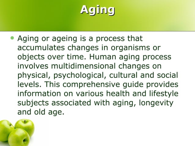 Aging powerpoint | PPT | Skin and Dermatology | Diseases and Conditions