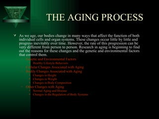 Aging process | PPT
