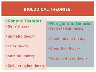 Aging theory | PPTX