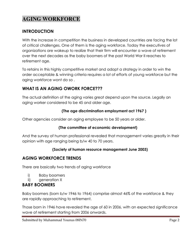 Aging work force | PDF | Human Resources | Business