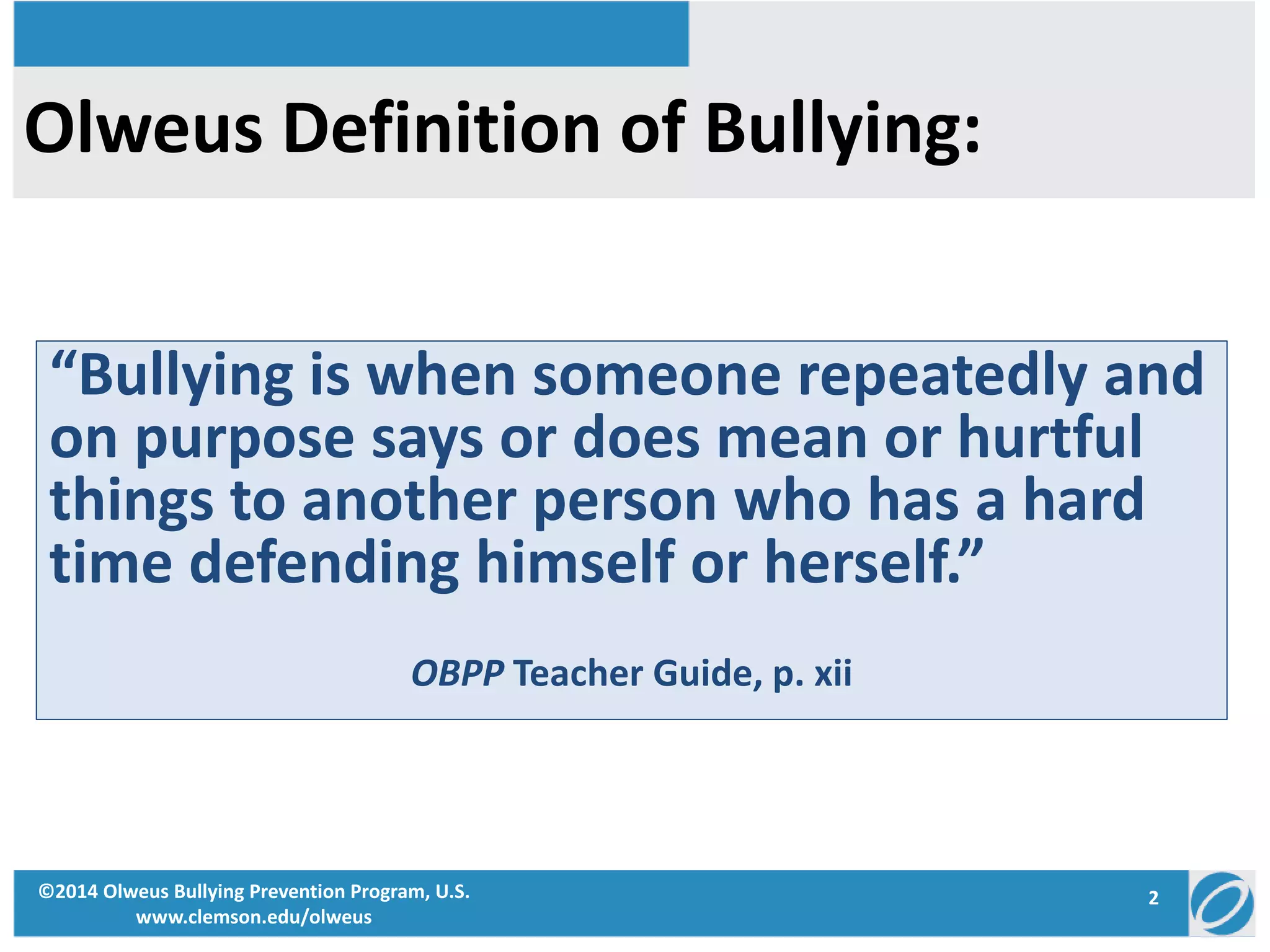 Agi olweus overview | PPT