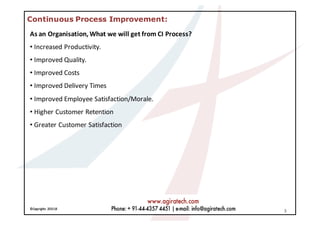 Agira focussing on CI process | PPT