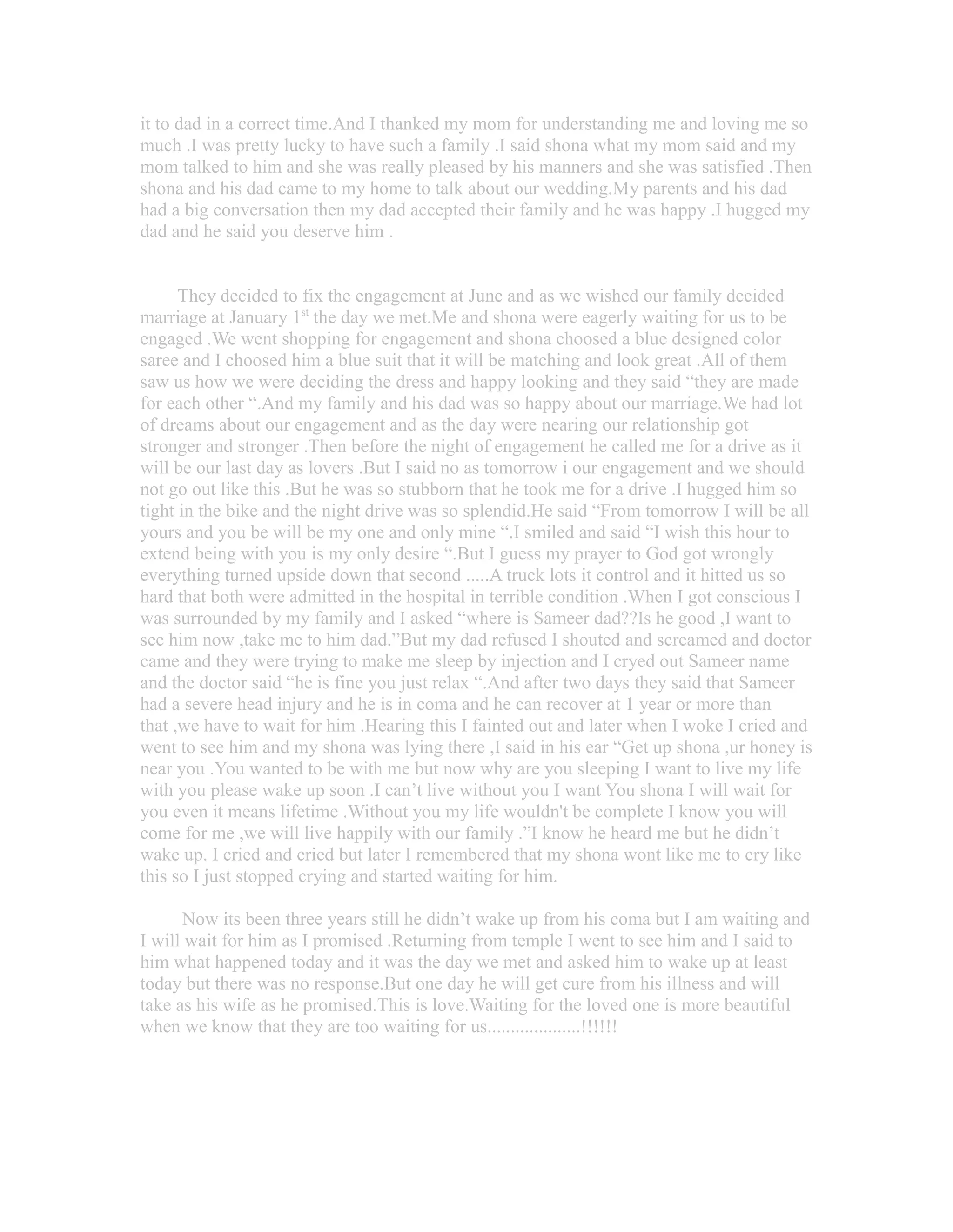 A girls beautiful tragic love story | DOC