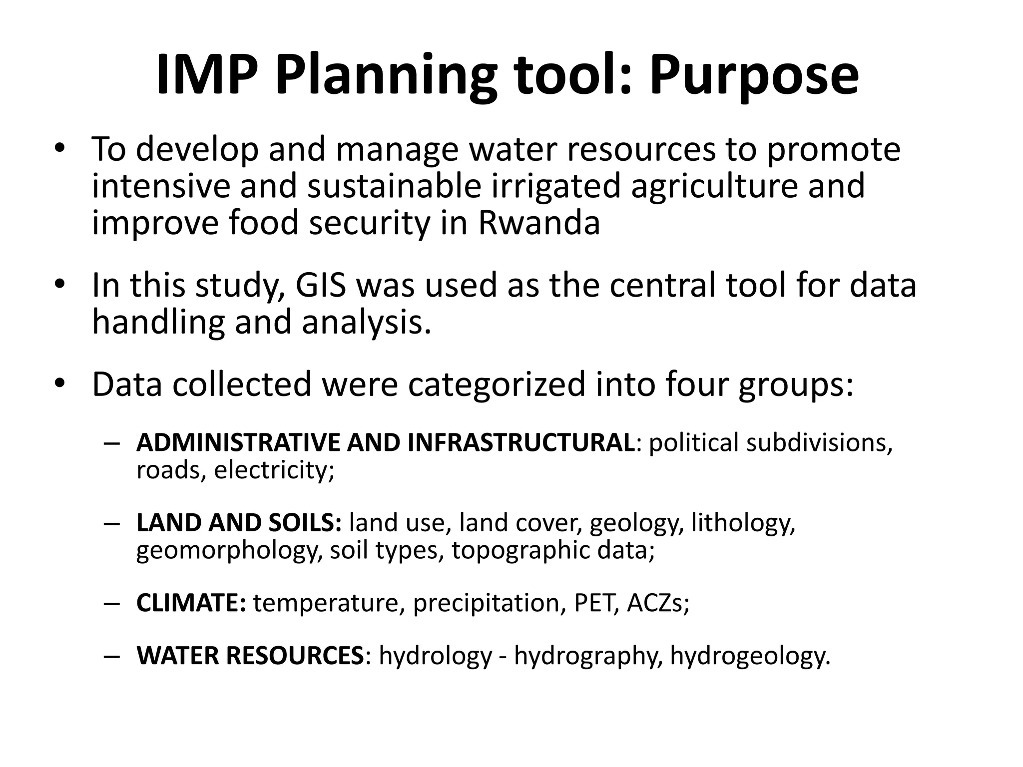 A Gis Based Framework For Assessing And Mapping Potential Irrigation