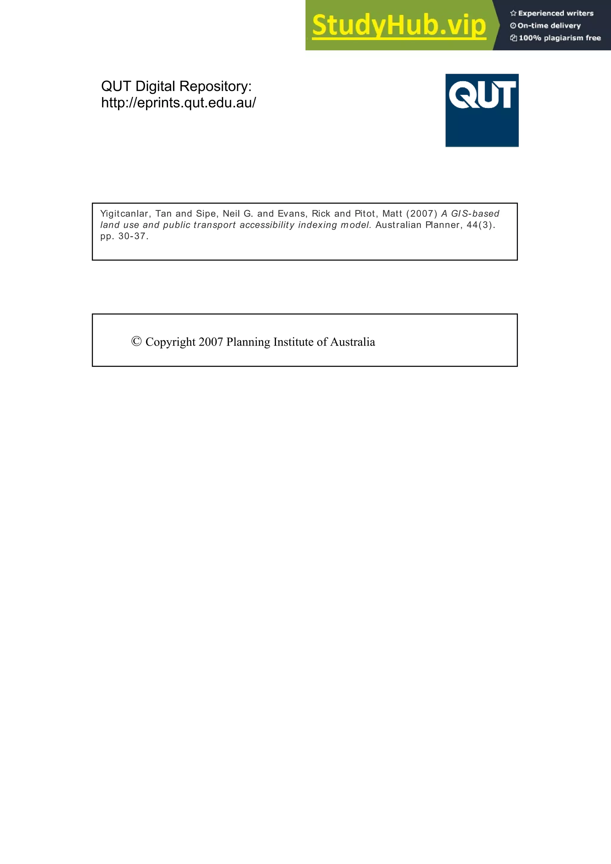 A GIS Based Land Use And Public Transport Accessibility Indexing Model ...